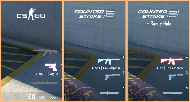新的 CS2 更新带回带有稀有颜色的发光武器 - Mzdya.com