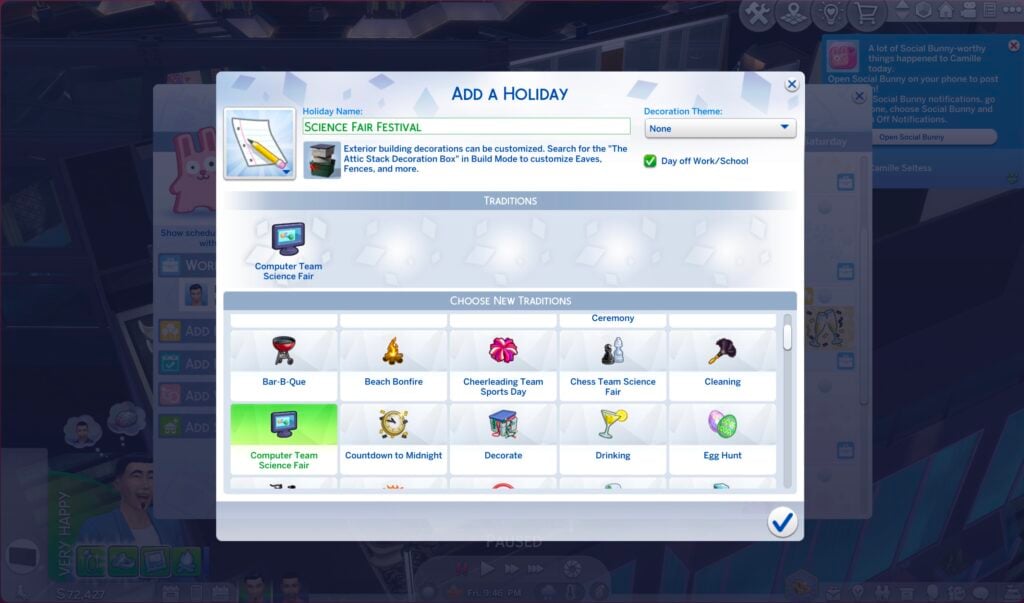 《模拟人生4时间表节日》 mod：组织日历 - Mzdya.com