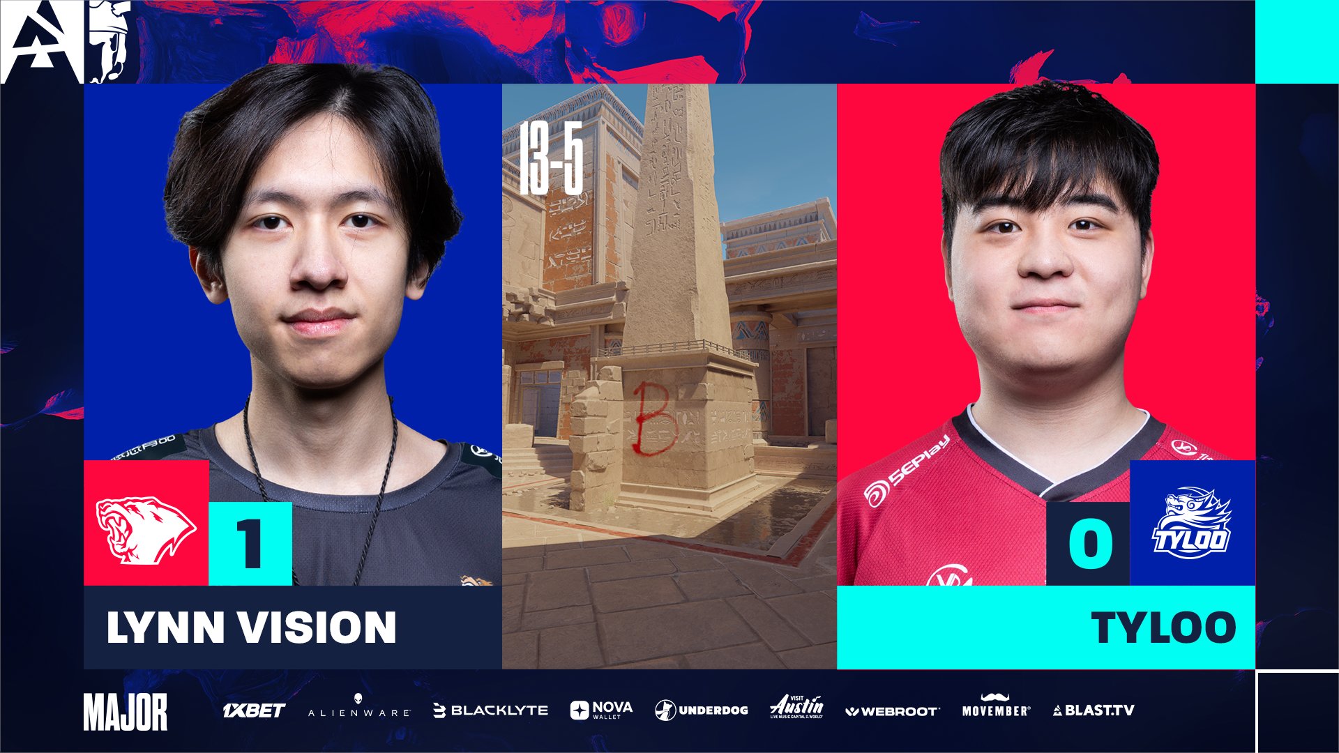 Lynn Vision在Blast.TV Austin Major中击败Tyloo - Mzdya.com